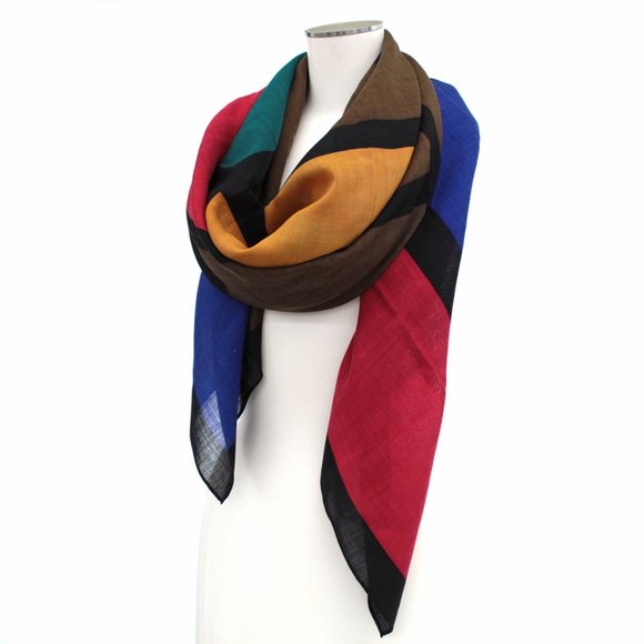Yves Saint Laurent | Accessories | Ysl Mondrian Color Block Large Scarf ...